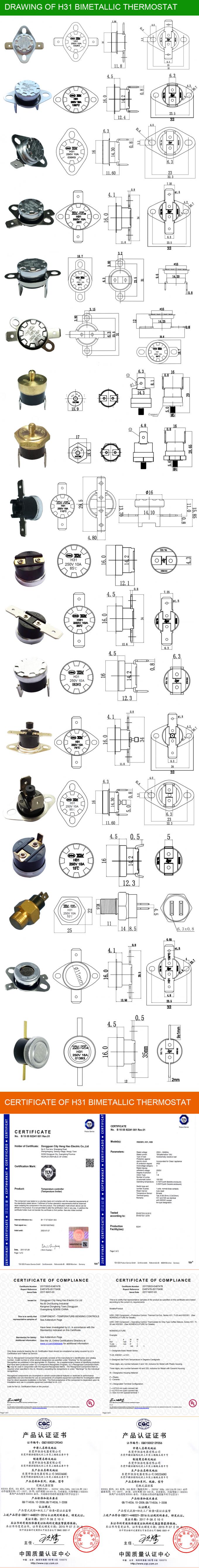 Bimetal Disc Snap Action Thermostats, low temperature limited control ...