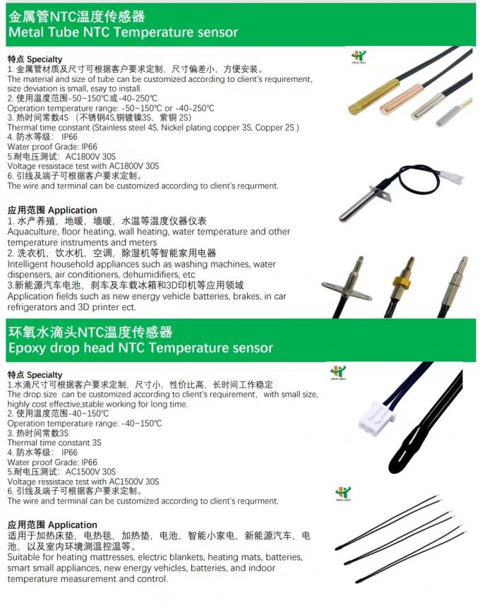 Thermocouple NTC Temperature Sensing Probe Thermistor 10K 3950 Thermistor